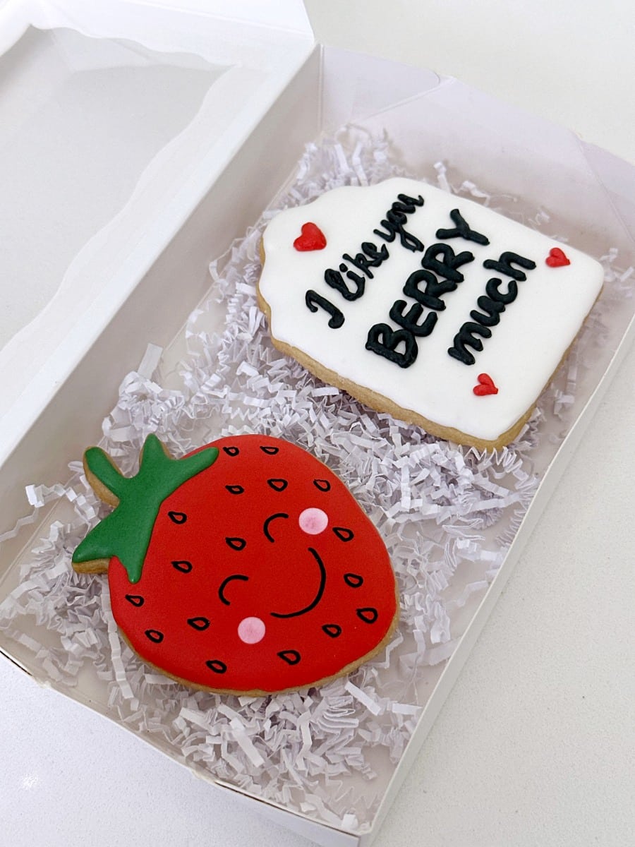 I Like You Berry Much - Decorated Cookies - Windy City Baker